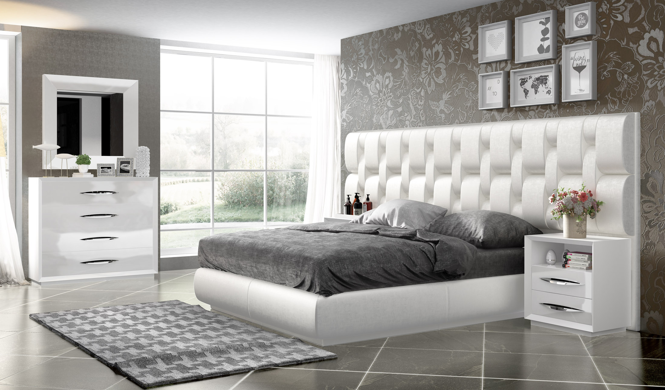 Emporio White Bedroom Set